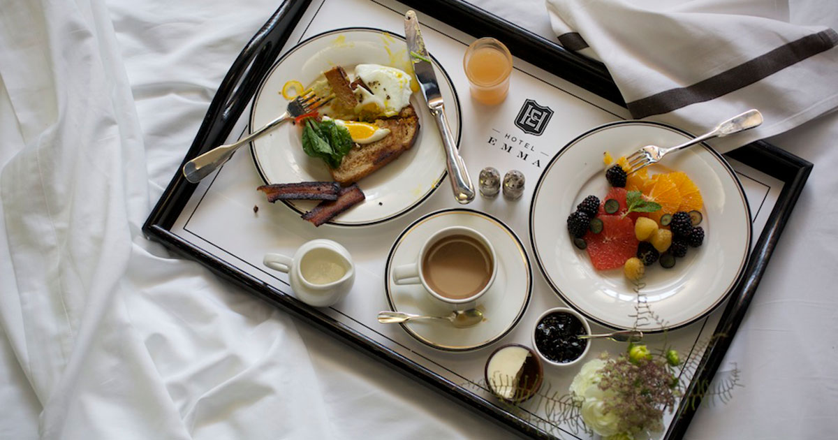 Hotel Emma Room Service | In-Room Dining Menu | Hotel Emma